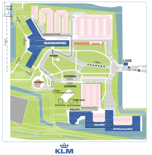 Map of KLM Head Quarters - 43rd World Airline Road Race - Fort Worth, Texas